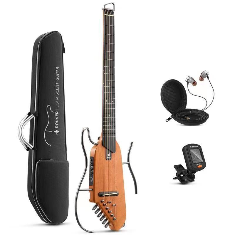 COD spot Donner Travel Guitar, HUSH-I Headless Silent Guitar, Removable ...