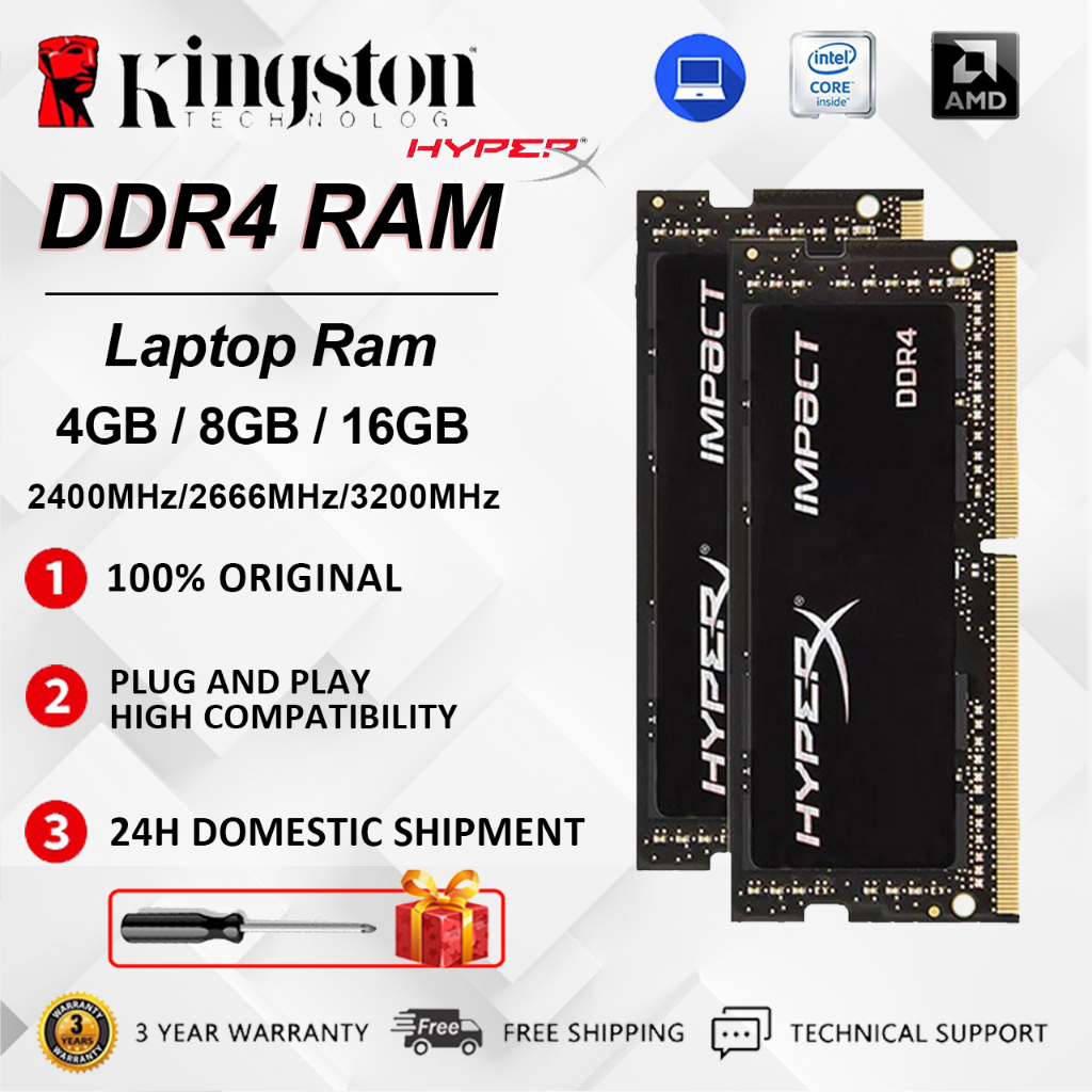 24H ship Kingston Hyperx Gaming RAM 4GB/8GB/16GB DDR4 2400MHZ 2666MH 3200MHZ SODIMM RAM For ...
