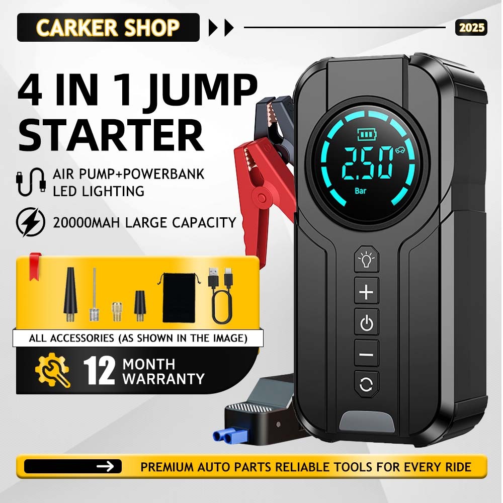 10800mAh 12V Car Jumper Starter Air Pump Power Bank Lighting Portable ...