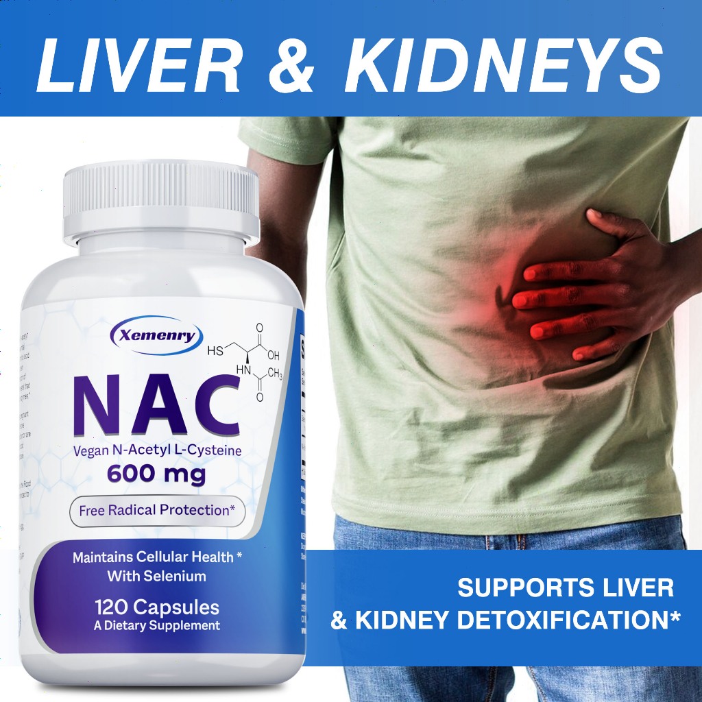 N-Acetyl Cysteine 600 mg with Selenium Kidney Liver Support Cleanse ...