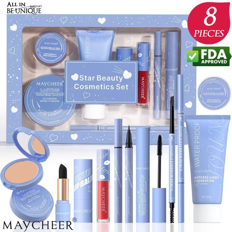 MAYCHEER make up set mascara powder lipstick eyeliner beauty makeup set ...
