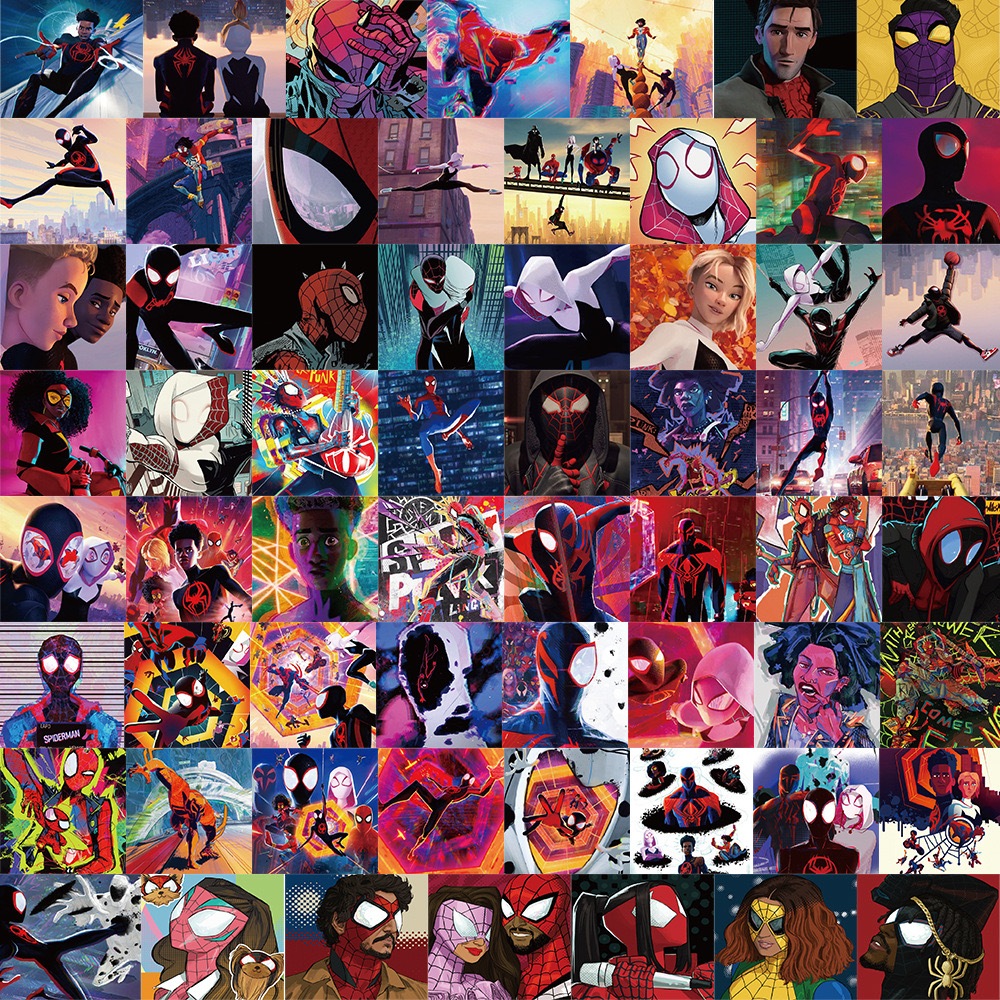 60pcs Spider-Man Stickers Marvel Cartoonist Comics Sticker Laptop Phone ...