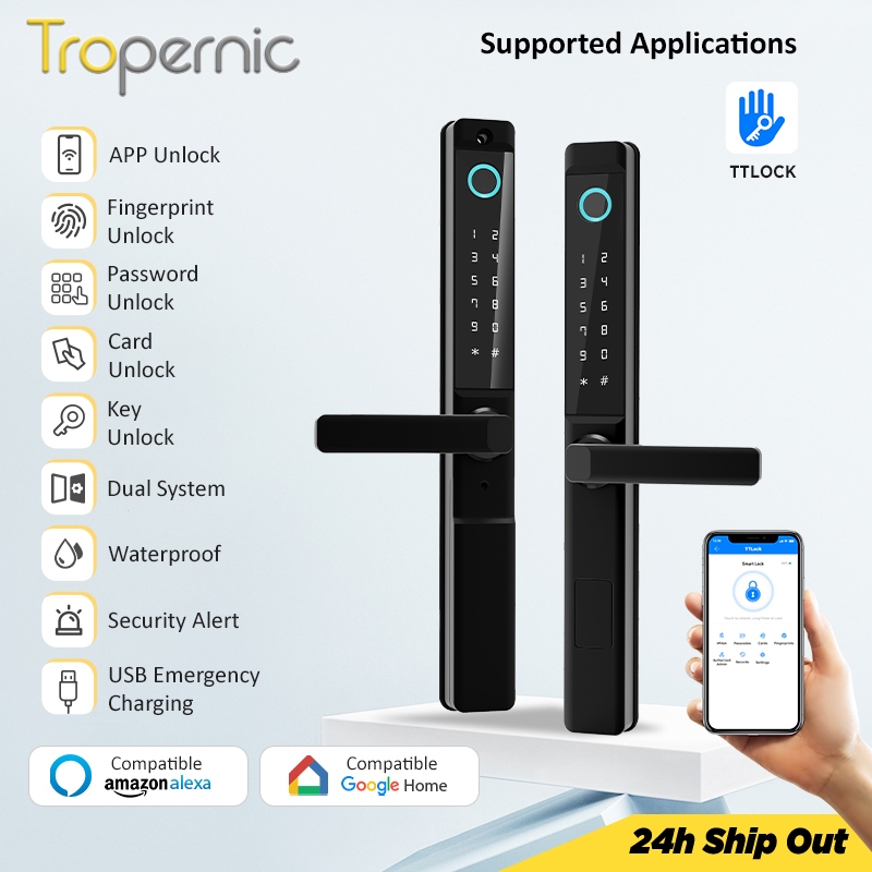 【Smart Grill Door Lock】TTLOCK Smart Door Lock Double Side Outdoor ...