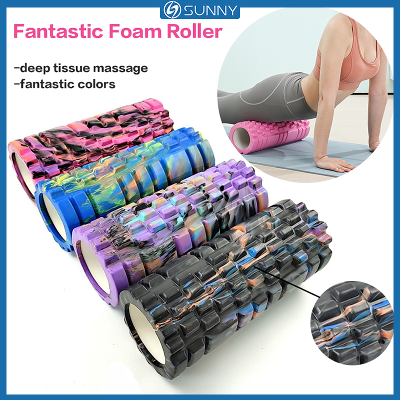 SunnyFit EVA Foam Roller Yoga Roller Fantastic Colors Massage Points ...