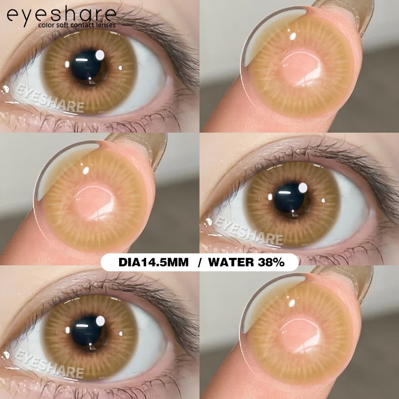Eyeshare Contact Lens Big Eyes 1Pair ATLANTIS Brown 14.5mm Large Eye ...