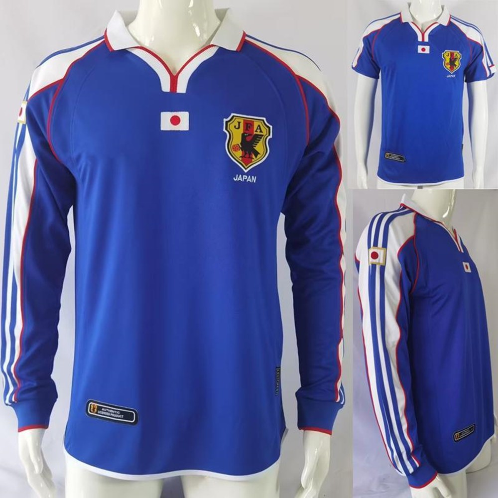 Japan Jersey Retro 2000 Home Blue Football Shirt Long Sleeve #7 NAKATA ...