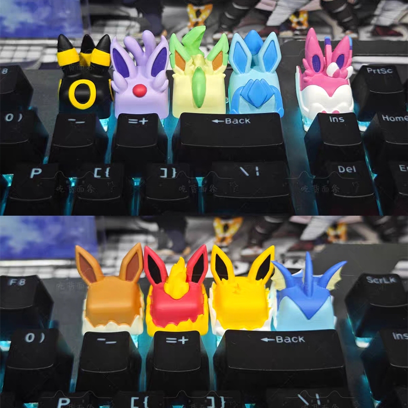 Pokemon Anime Character Keycap Mechanical Keyboard Resin Stereoscopic ...