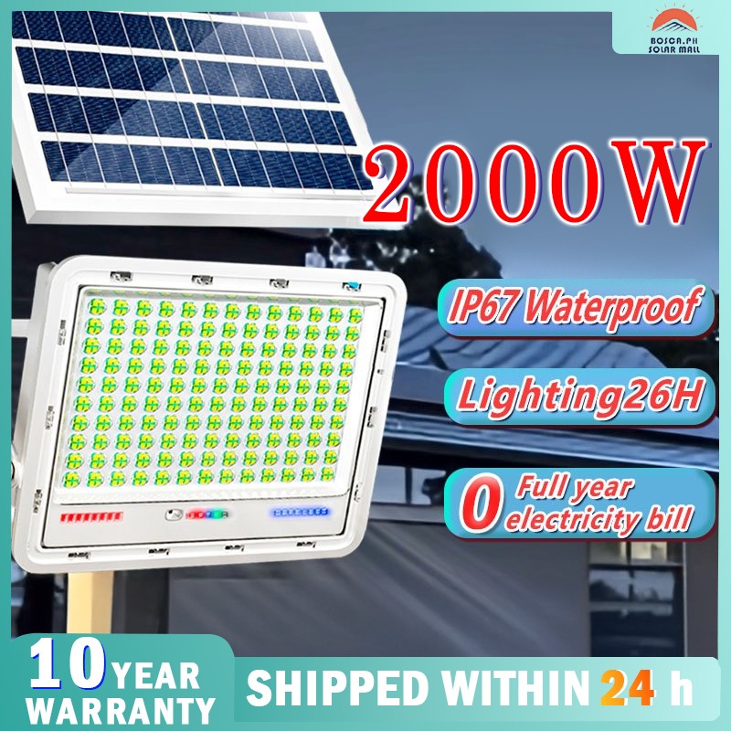 Lampu Solar 2000W Lampu LED IP67 Waterproof Solar Light Outdoor ...