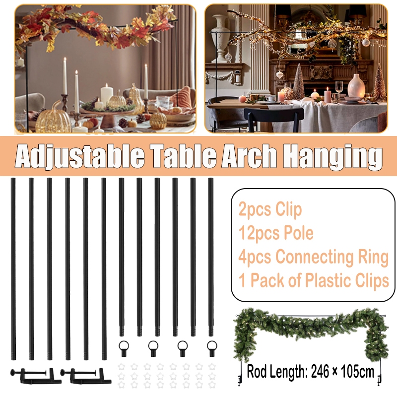 Adjustable Table Arch Hanging Metal Over The Table Rod Stand Easy to ...