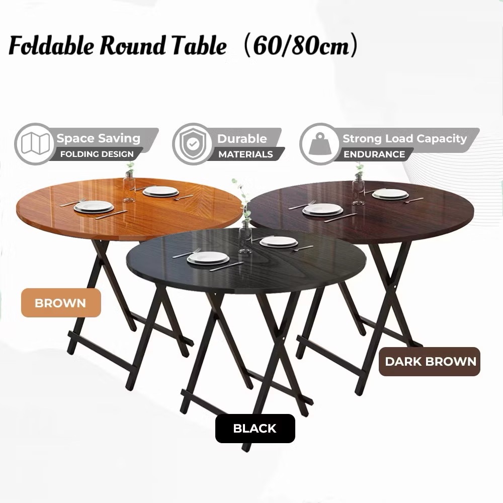 Folding Round Table Home Dining Table Modern Minimalist Simple Small ...