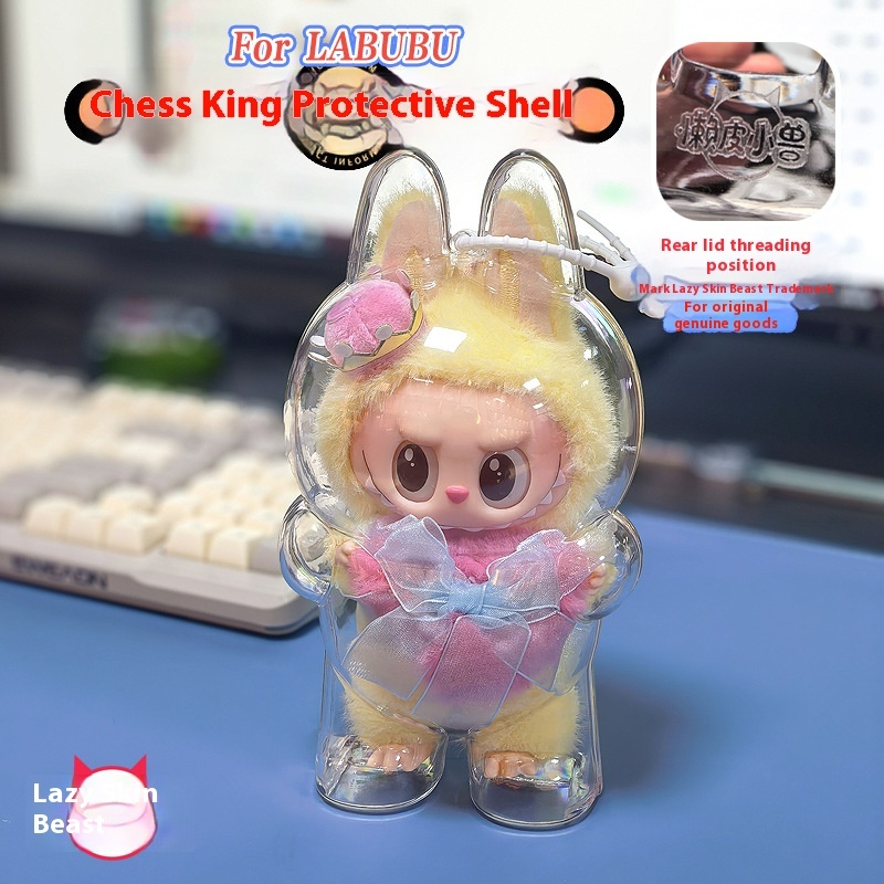 PopMart LABUBU Chess King Transparent Protective Case High Quality ...