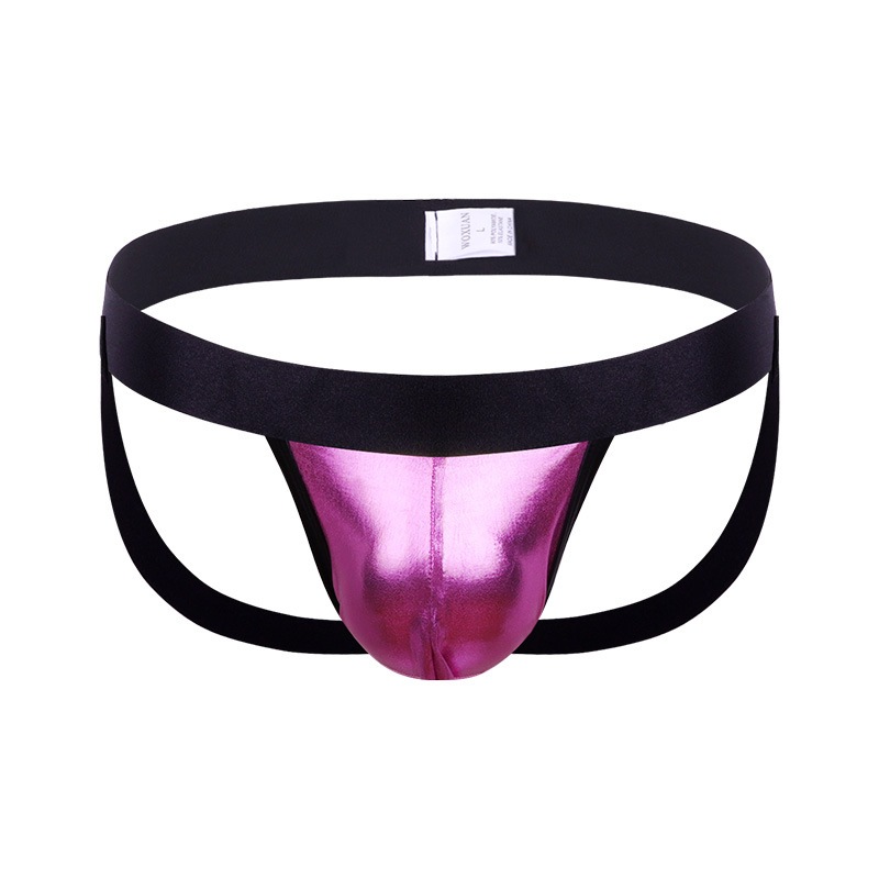 Man PU Leather Thongs Bulge Men T-back Lingerie Male Jockstrap ...