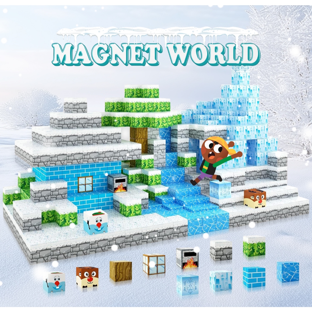 Magnetic Blocks-Build Mine Magnet World Frozen Edtion,Toys for Girls ...