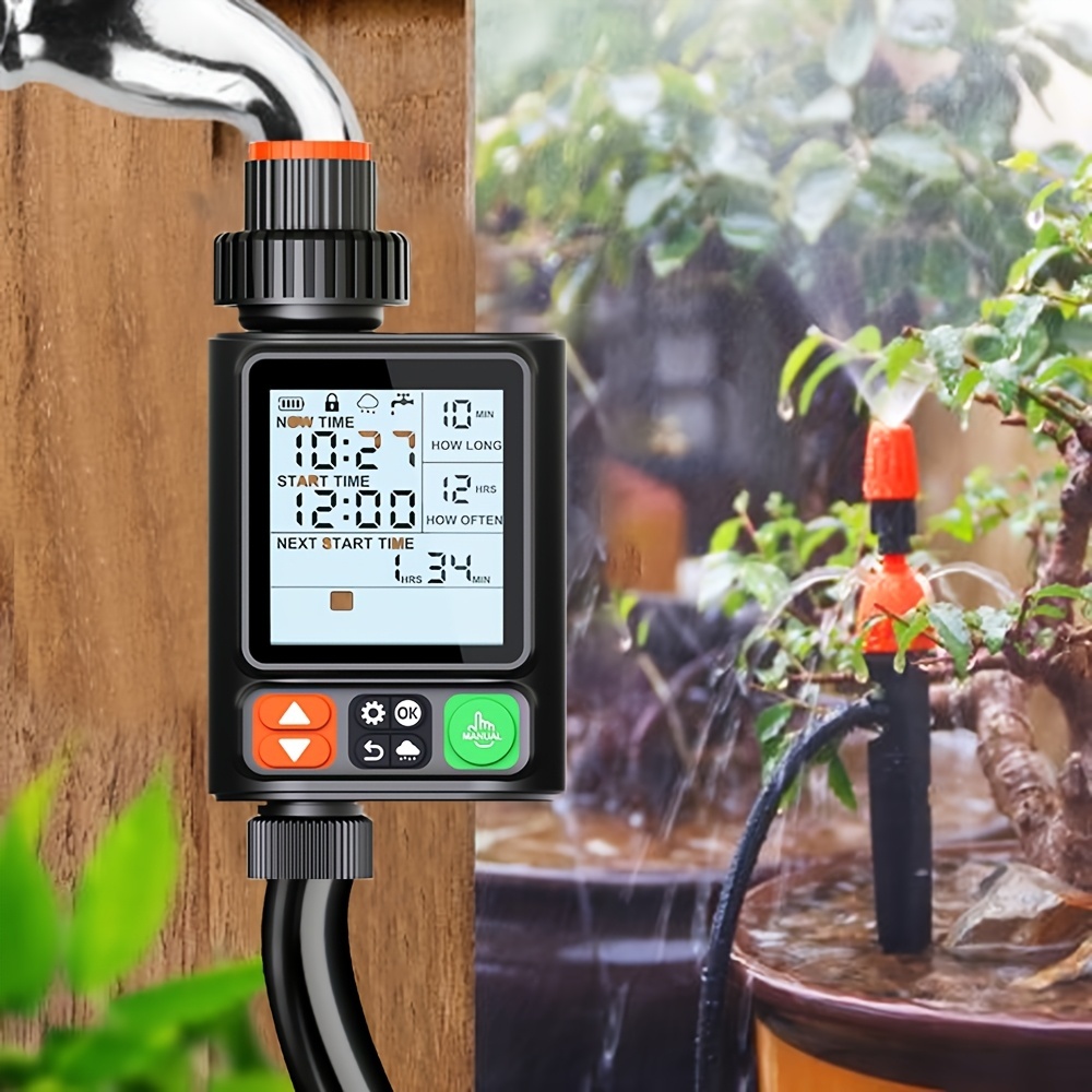 Sprinkler timer, irrigation timer programmable garden outdoor hose ...