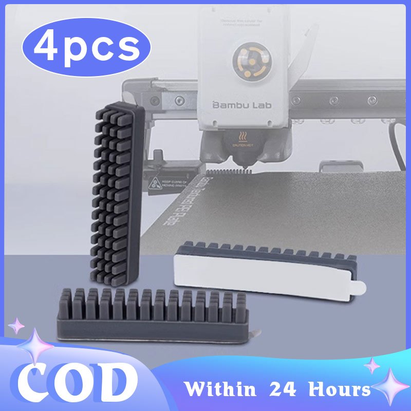 4Pcs Bambu Lab A1/A1 Mini Wiper Silicone Brush Hotbed Mounted Scrubbers ...