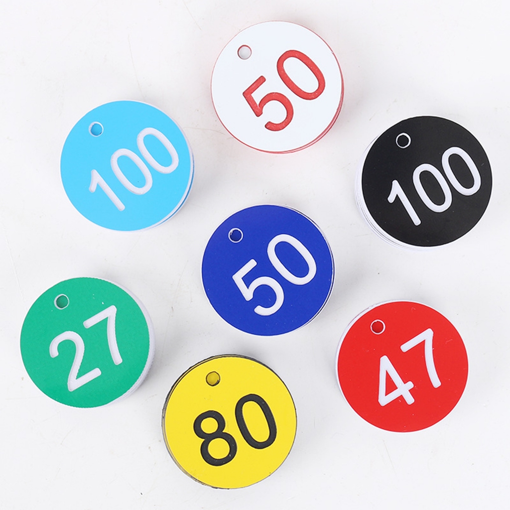 1-50 Mini Round Numbered Labels Livestock Farm Labels Beehive Serial ...
