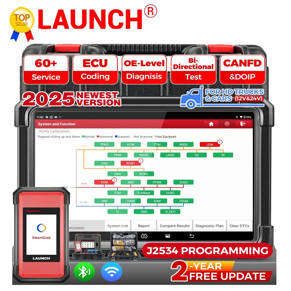 LAUNCH X431 Pro 3S+Smartlink HD Diesel & Gasoline Bidirectional Diagnostic Scanner | Shopee Malaysia