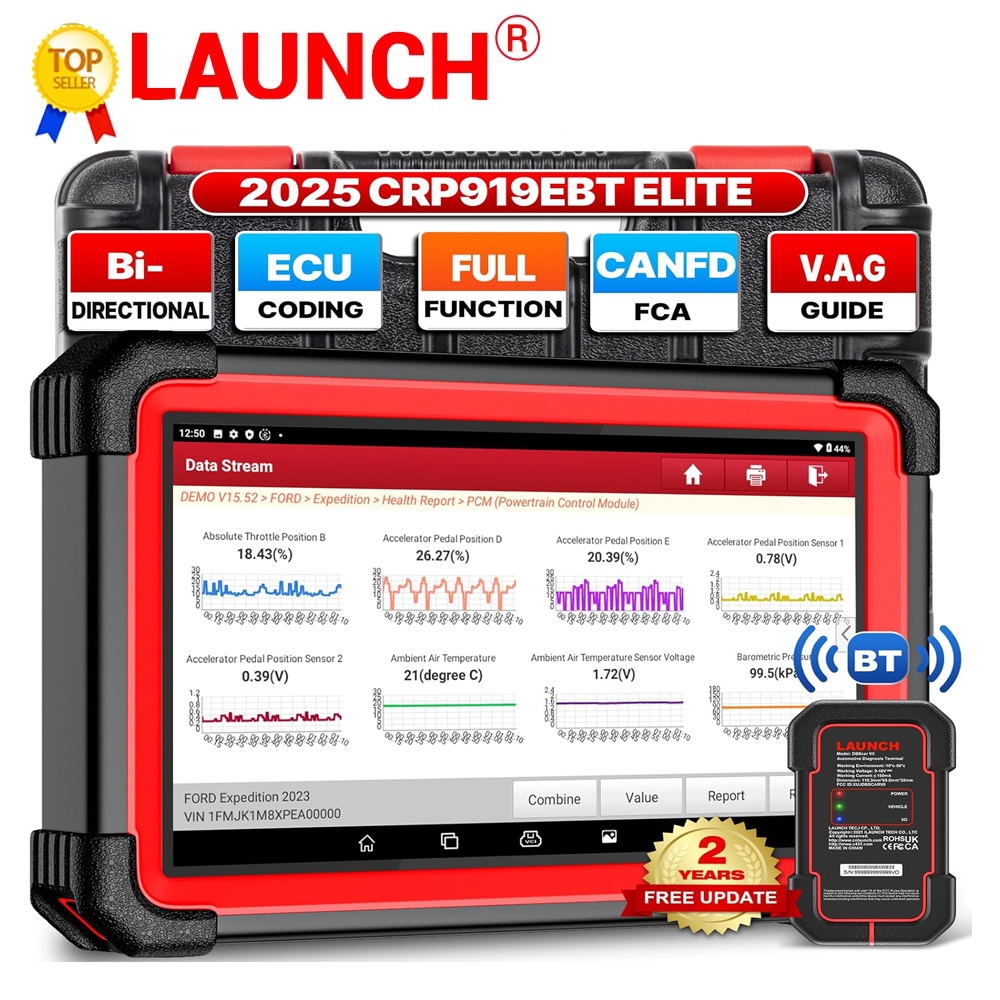 LAUNCH X431 CRP919E BT Code Reader CANFD DIOP ALL System Diagnostic ...