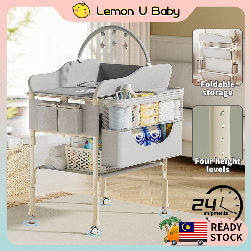 【Ship in 24H】Baby Diaper Changing Table Newborn Storage Adjustable With ...