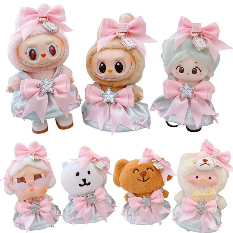 Labubu V2 V1 Clothes Pink Princess Dress BABY THREE Hat LIILA LUKY CAT ...