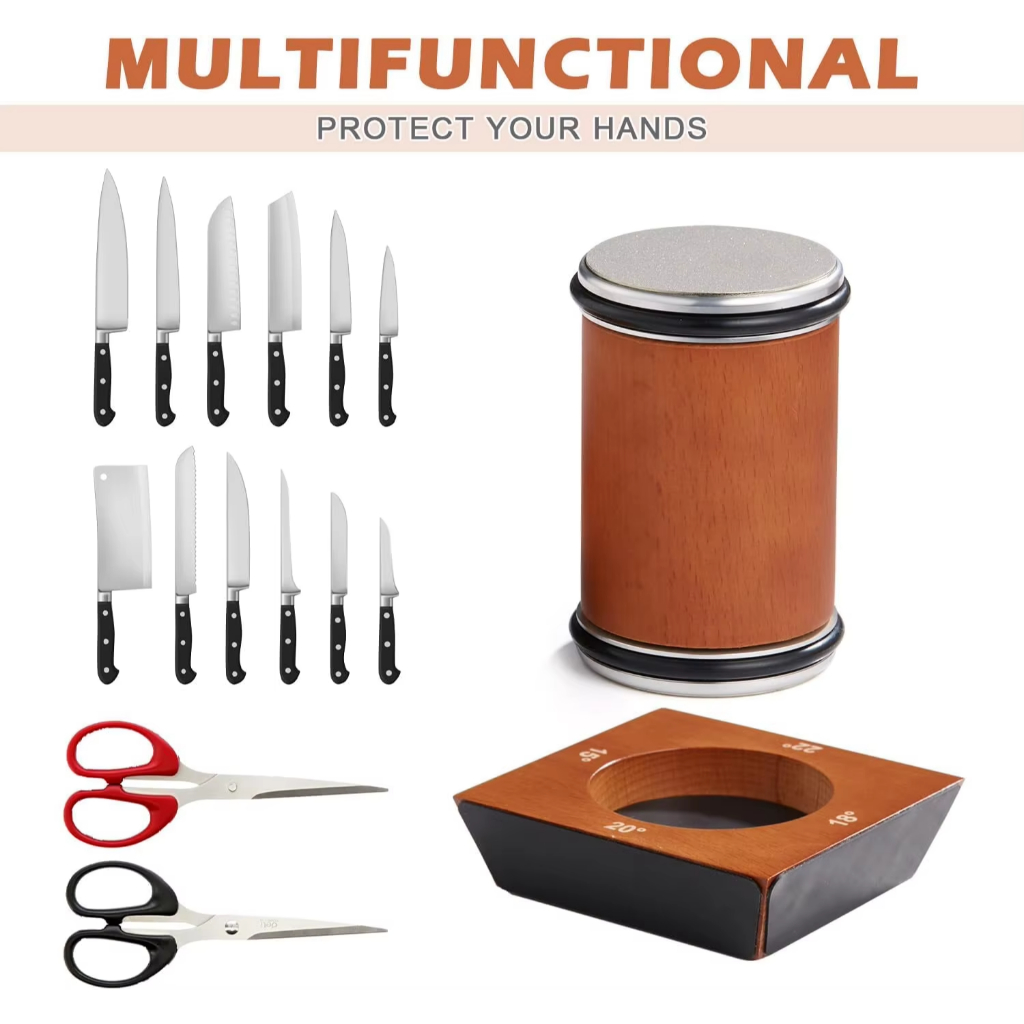 [Ready Stock] Kitchen Detachable Manual Tumbler Diamond Knife Sharpener ...