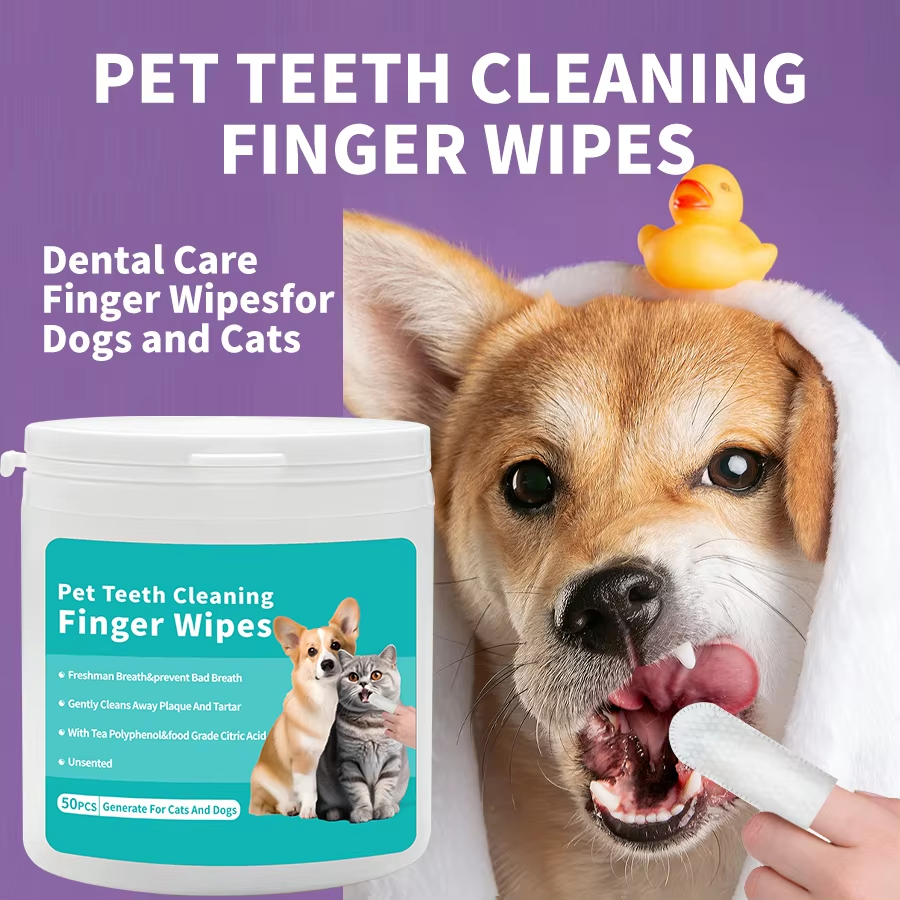 Pet Cleaning Products 50 Pieces Pet Teeth Brushing Cleaner Dog Teeth ...