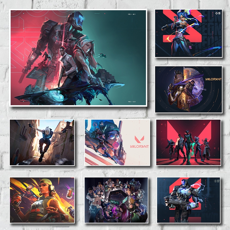 The retro kraft paper poster of VALORANT, featuring the heroic ...