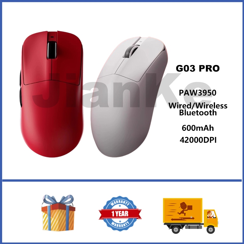 AUSDOM G03PRO Wireless Mouse PAW3950 Lightweight Three Mode Game Mouse | Shopee Malaysia