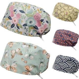 Adjustable surgical cap elastic band doctor nurse cap scrub cap print ...