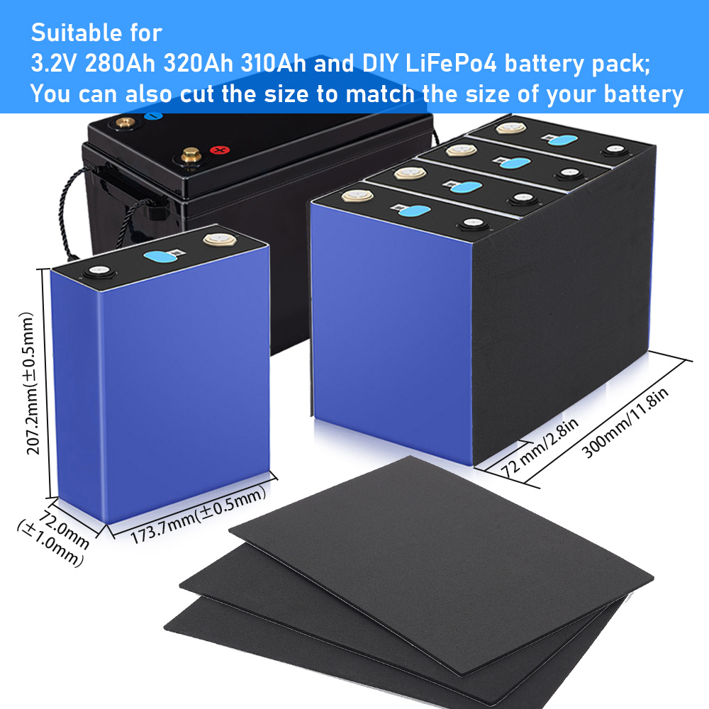 300*200*3mm Adhesive EVA Foam Battery Insulator Flame V0 Retardant Anti ...