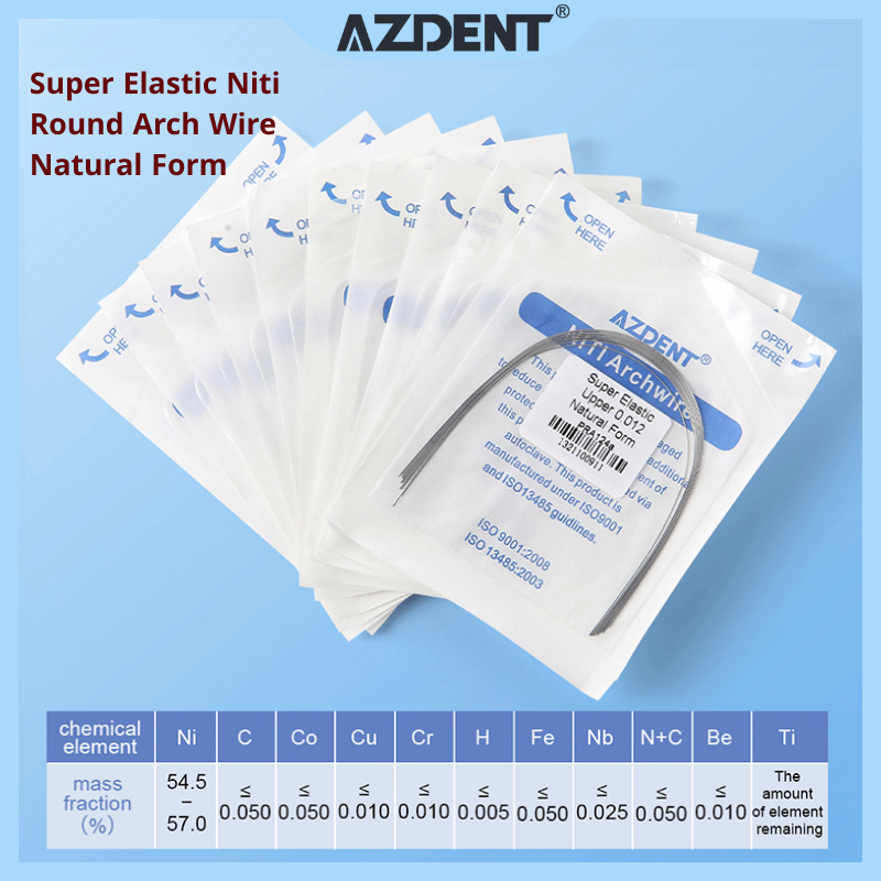 10pcs Super Elastic Niti Round Arch Wire Natural Form AZDENT ...