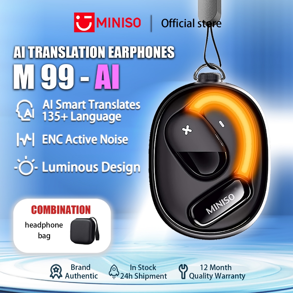 MINISO M99 AI Smart Real-time Translation True Wireless Bluetooth ...
