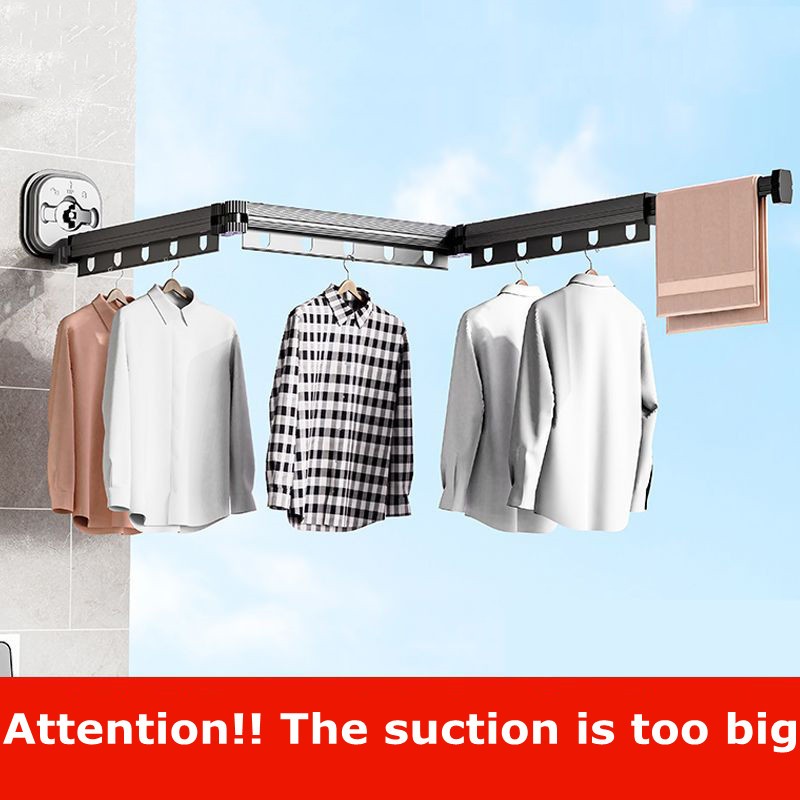 Balcony drying rack free punching wall-mounted multifunctional rental ...