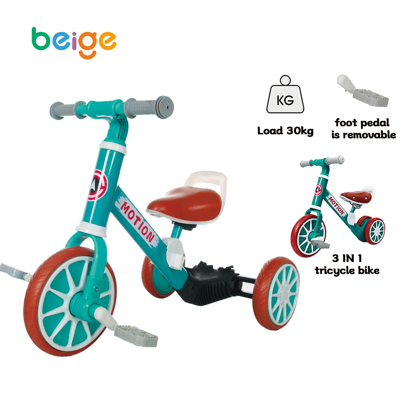 Beige Baby Walker Balance Bike Multifunctional Tricycle Mini Bike ...