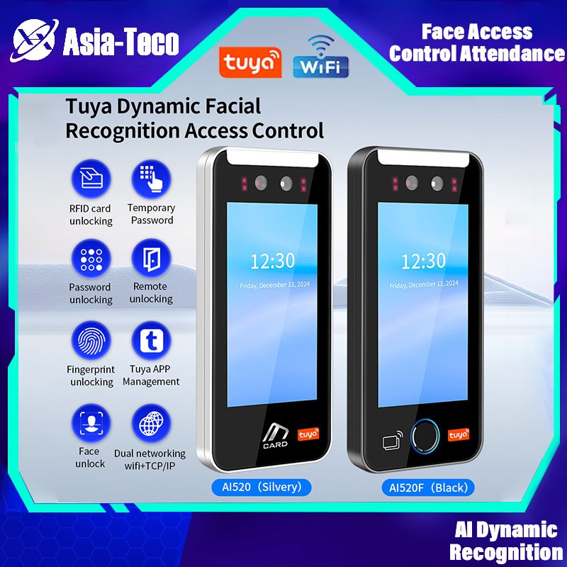 Tuya App Wifi Dynamic Face Time Attendance Access Control Biometric ...