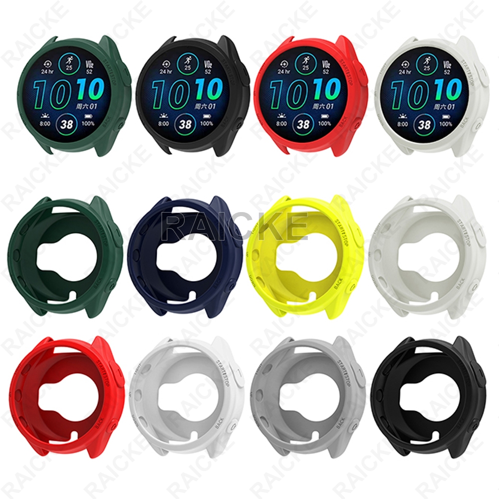 Soft Silicone Case Screen Protector Shell Frame for Garmin Forerunner ...