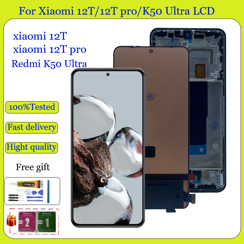Original AMOLED For Xiaomi 12T 12T Pro LCD Display Touch Screen With ...