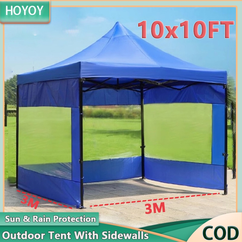 10x10 Canopy With Side Wall Blue Night Market Kanopi Full Set Outdoor ...