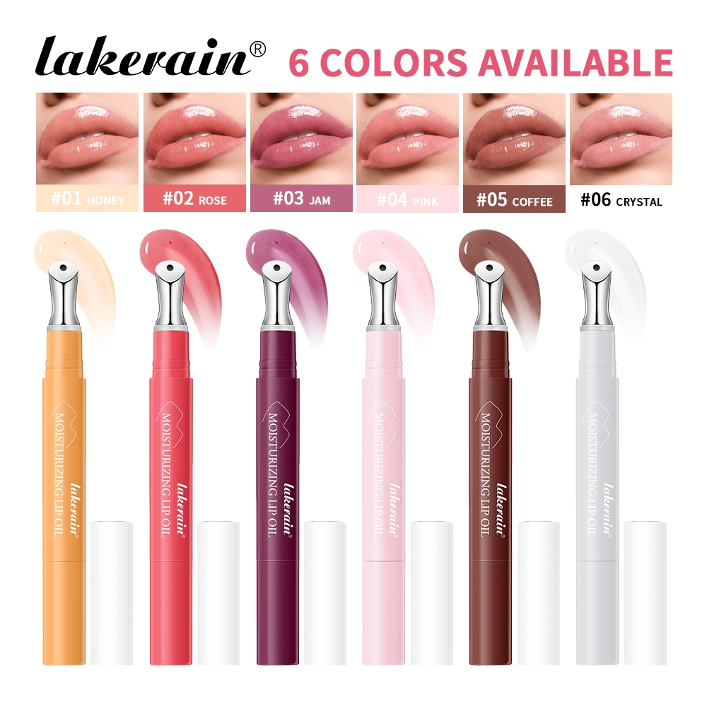Lakerain Moisturizing Lip Oil Serum, Anti-Cracked Plumping Tinted Lip ...
