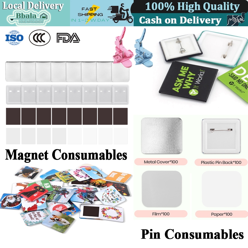 ⚡️Local Delivery⚡️ 100pcs Square Magnet Consumables Square Pin ...