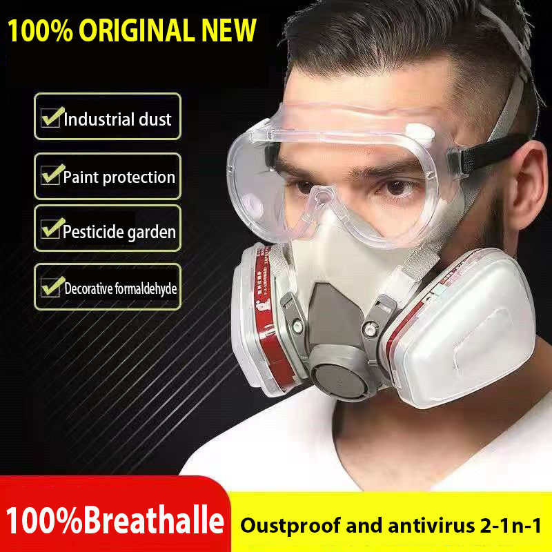 Original 6200 Gas Mask Safety Protection Filter Dust Chemical Mask ...