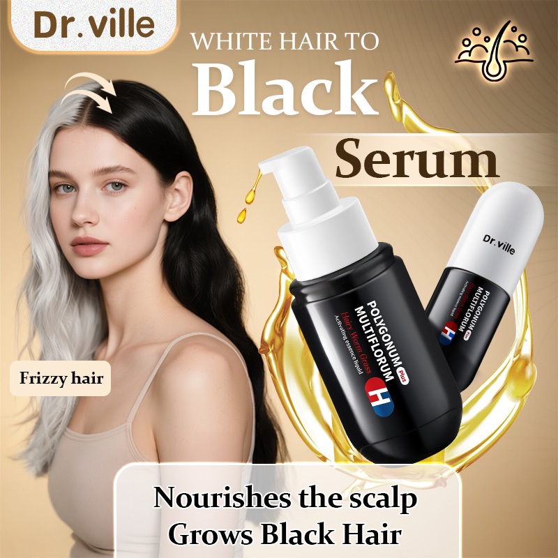 Dr. Ville Fo-Ti Hair Revitalizing Serum Black Hair Serum Hair Dye Serum ...