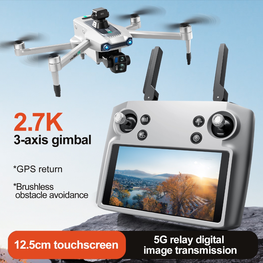 2025 Newest S819 GPS Drone 6KM 4K Professional HD Dual Camera 3-Axis Gimbal 360 Obstacle ...