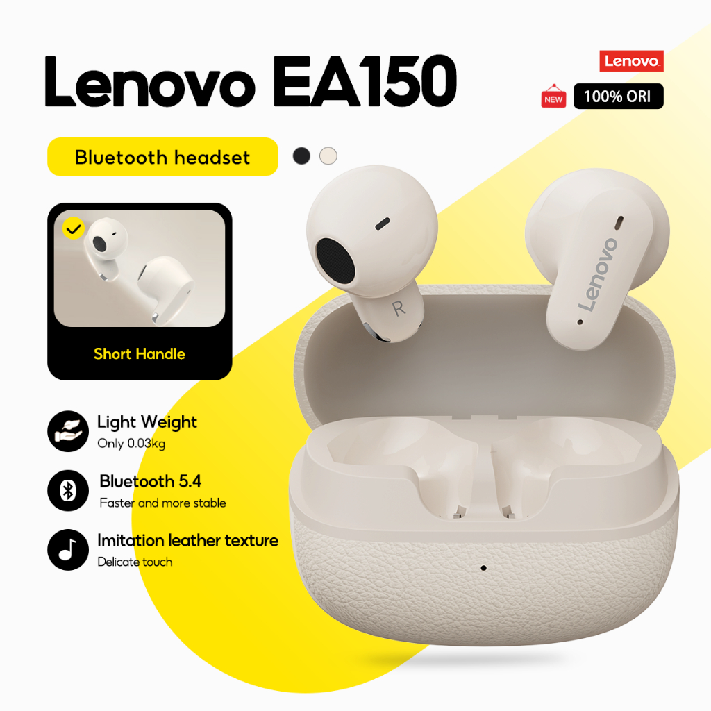 Lenovo Earbuds EA150 True Wireless Earphone Bluetooth 5.4 HD Stereo Low ...