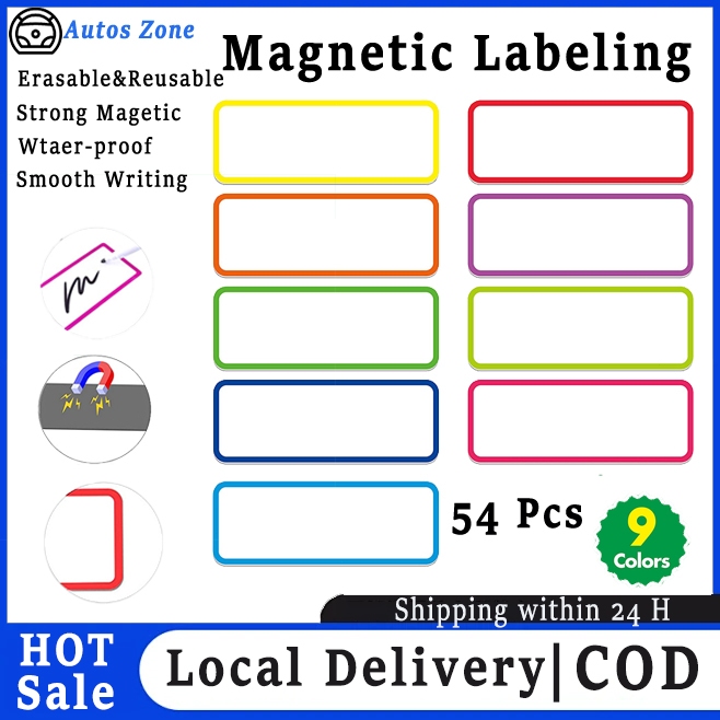 🌟Ship in 1 Day🌟54pcs Magnetic Dry Erase Labels, Reusable Name Plate Tag ...