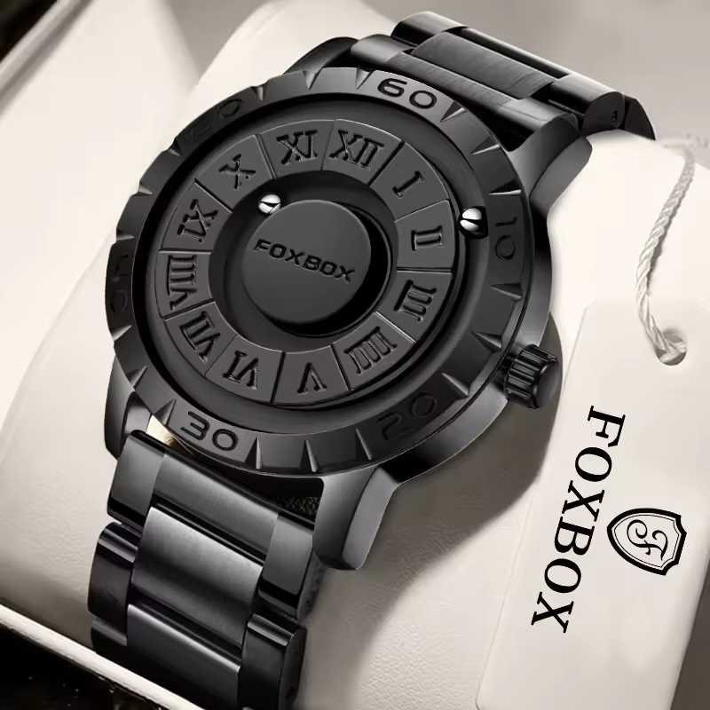 FOXBOX New Luxury Mens Watch LIGE Creative Scrolling Beads Quartz ...