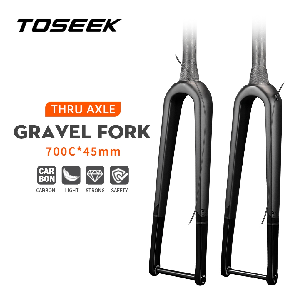 Toseek gravel road vehicle carbon fiber front fork hard fork disc brake ...