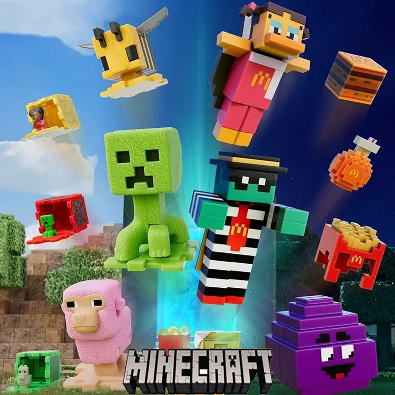 McDonalds Minecraft Movie Figure Mcdo Happer Meal Model Toys with CDK ...
