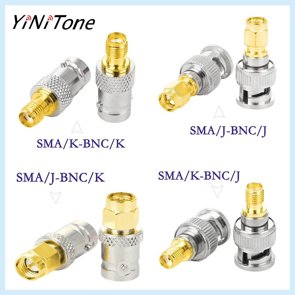2PCS SMA to BNC Adapter 3GHz 50 Ohm RF Connector - Male/Female Variants for Ham Radio Baofeng ...