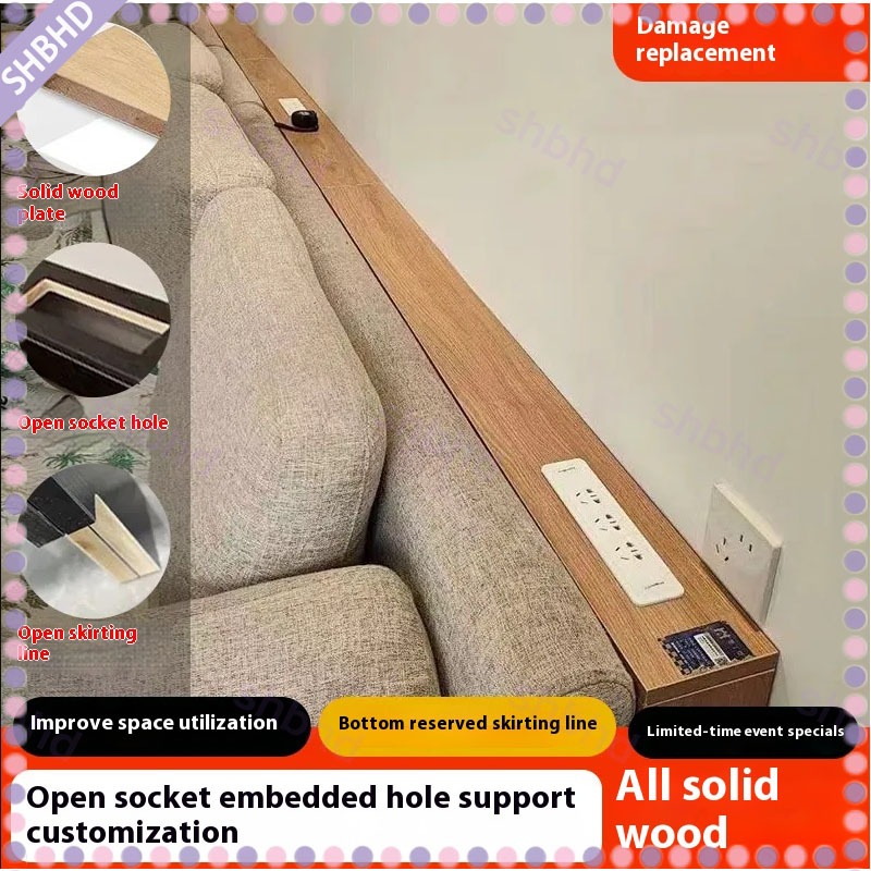 Sofa Customized Gap Shelf Wall-Backing Bedside Narrow Rack with Socket ...